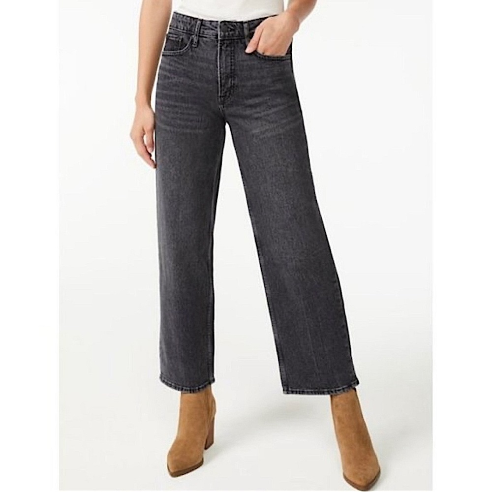 Uo Bdg High+Wide High Rise Gray Jeans - Gem